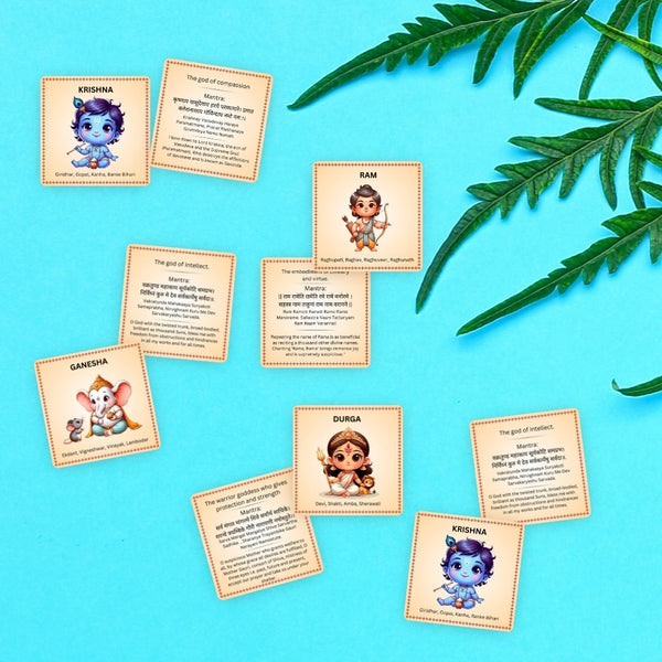 God and Goddess Cards with Mantra, Non Tearable , High Quality, Kids M ...