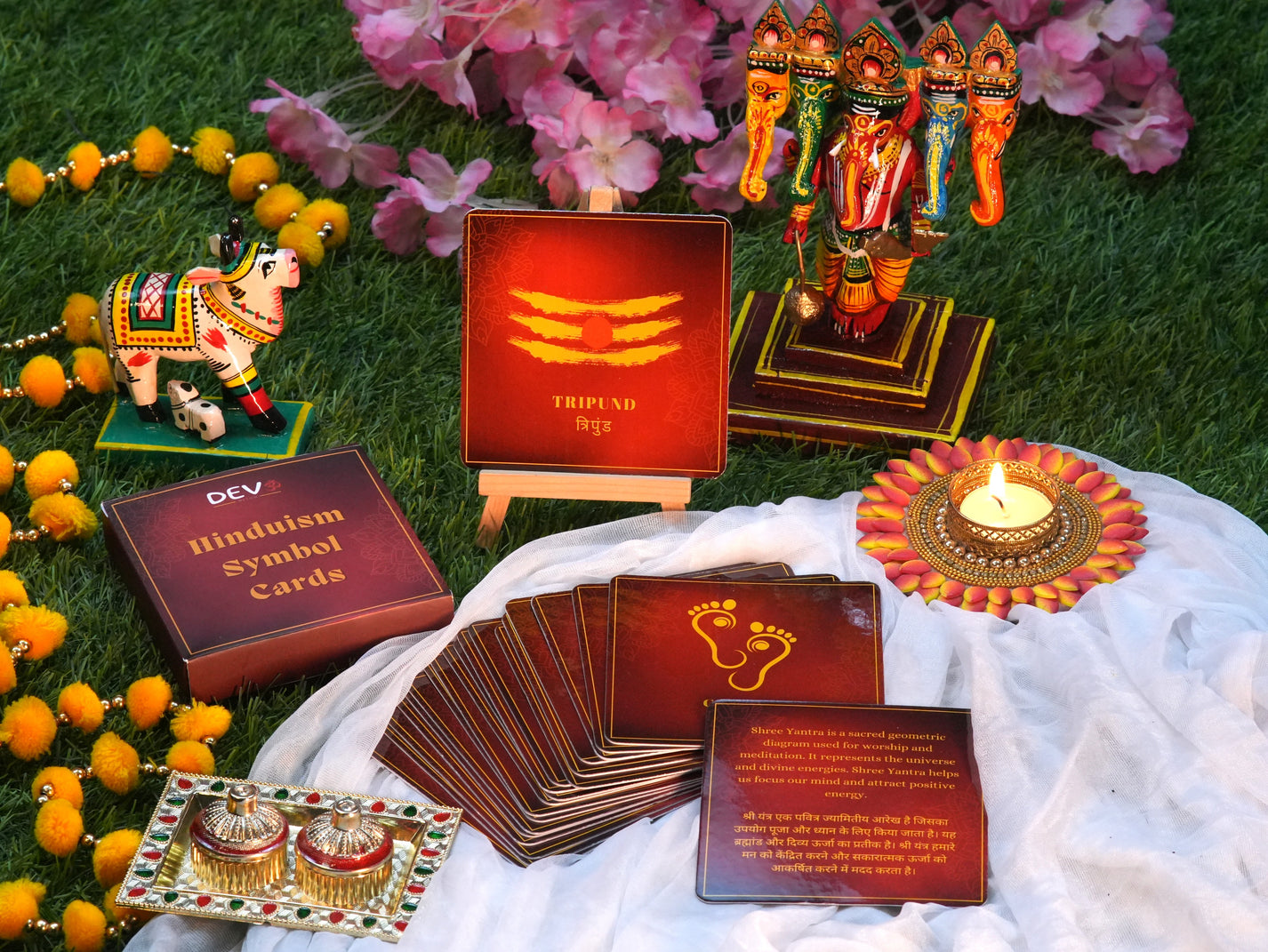 Hinduism Symbol Flash Cards, Non Tearable, High Quality, Kids Memory C ...