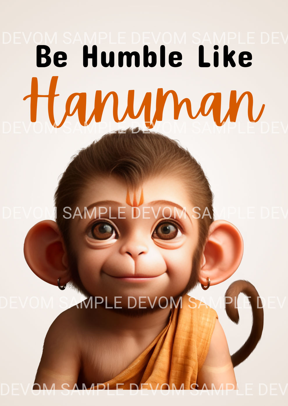 Hanuman Ji Digital Poster - Wall Art (Printable) – Devom Kids